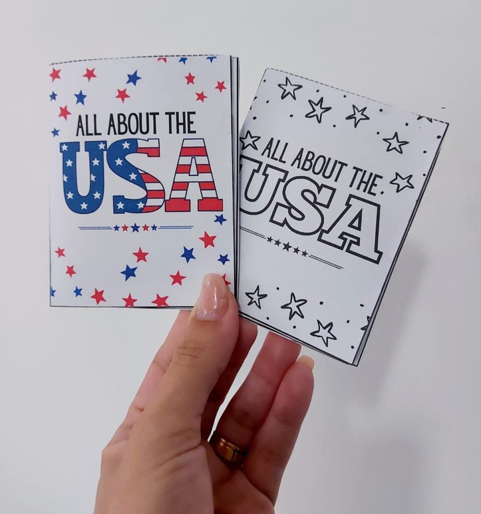 Mini Book All about the USA – Box da Teacher