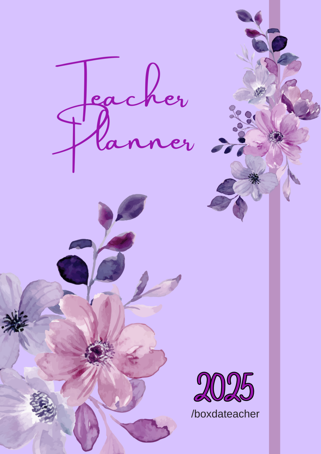 Teacher Planner Flowers – 2025 – Box da Teacher