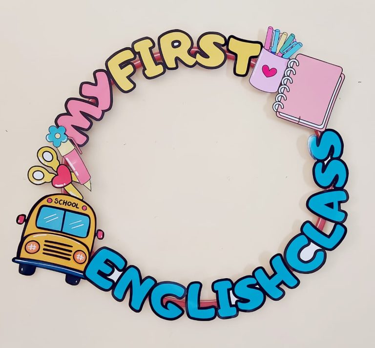 Moldura My First English Class – Box da Teacher